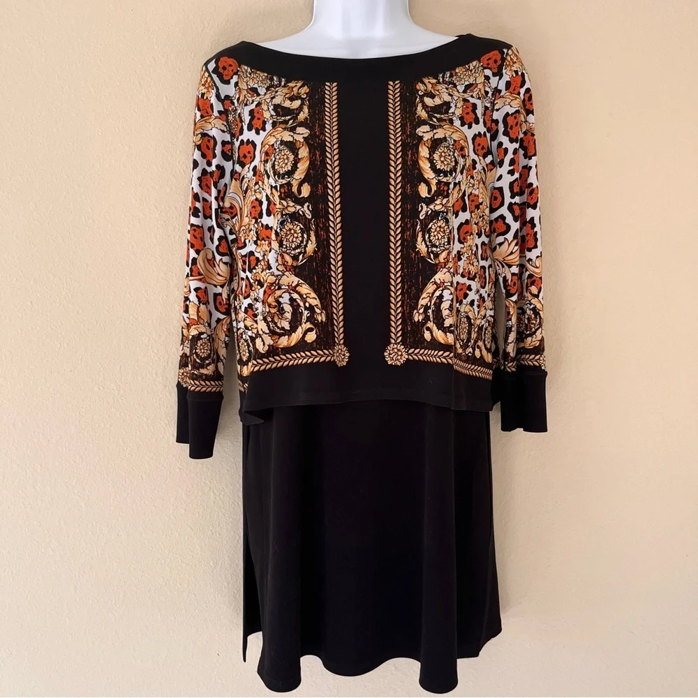 eva varro | Tops | Eva Varro Womens Tunic Top Small Animal Baroque ...